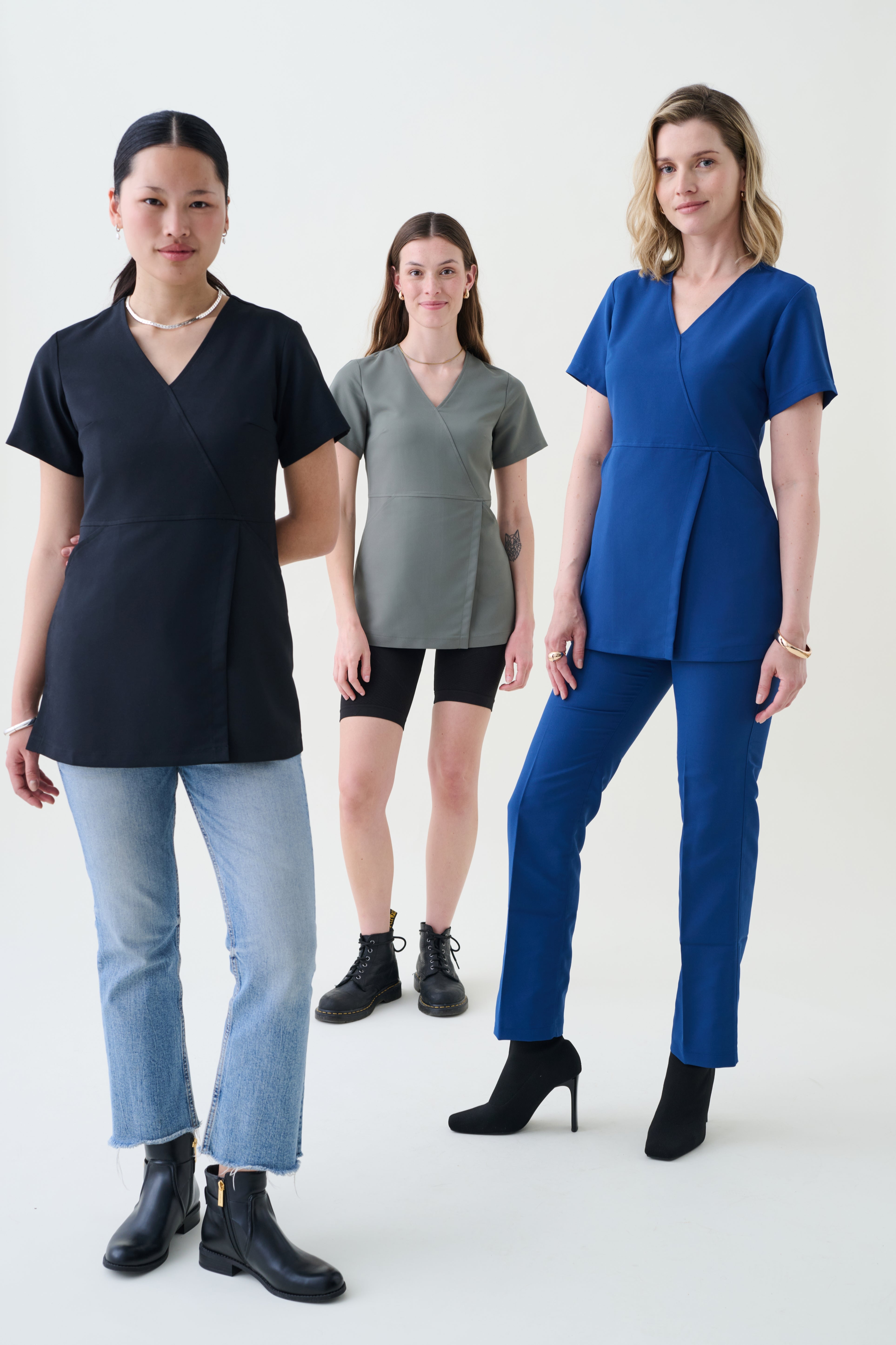 Cassia Eco Tunic | Wrap-Style Breathable Tunic – Buttercups Uniforms